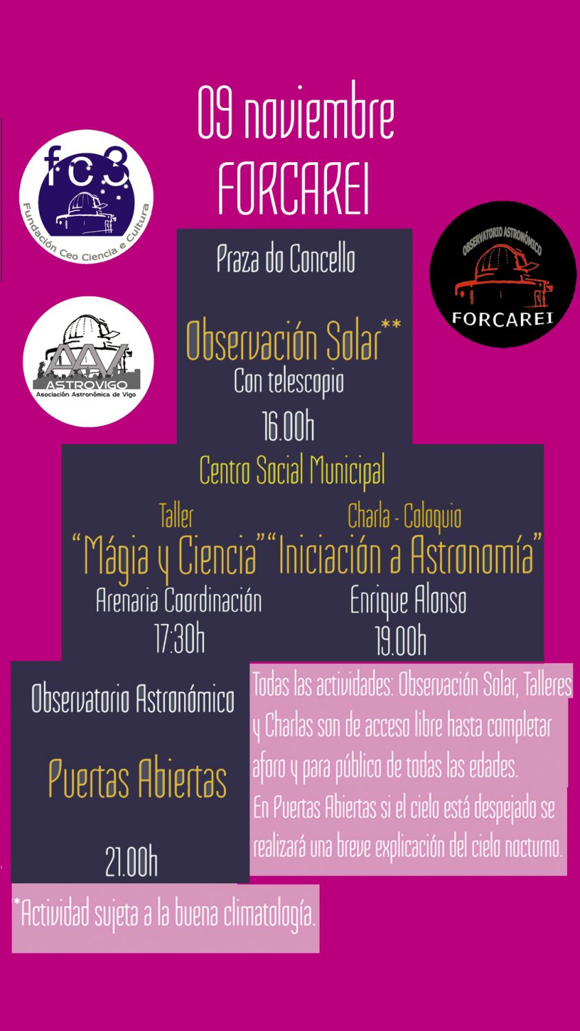 SEMANA De la CIENCIA: Observatorio de Forcarei - Arenaria Coordinación